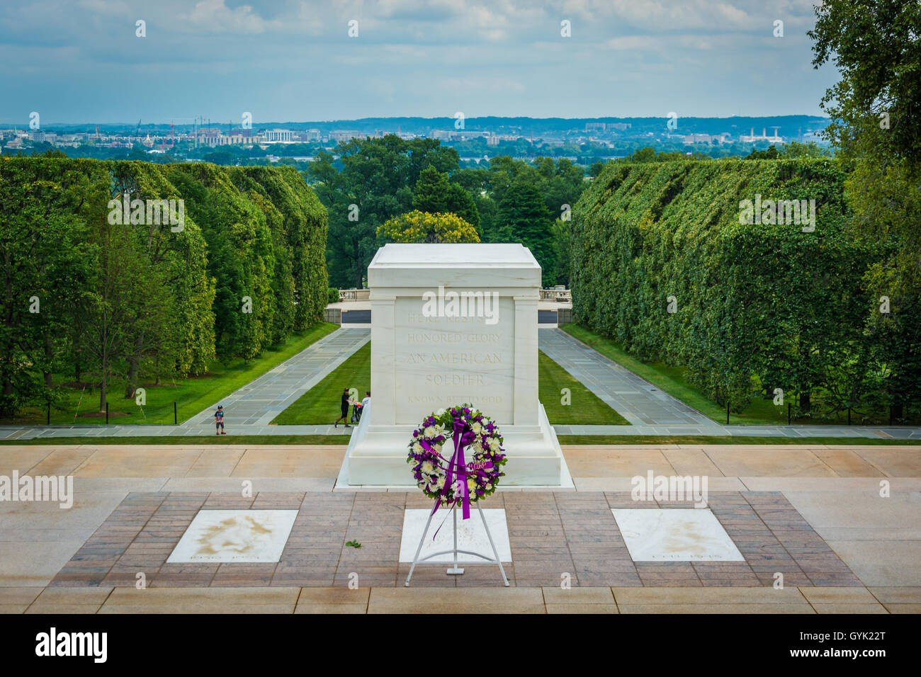 The Tomb of the Unknown Soldier, at Arlington National Cemetery, in ...