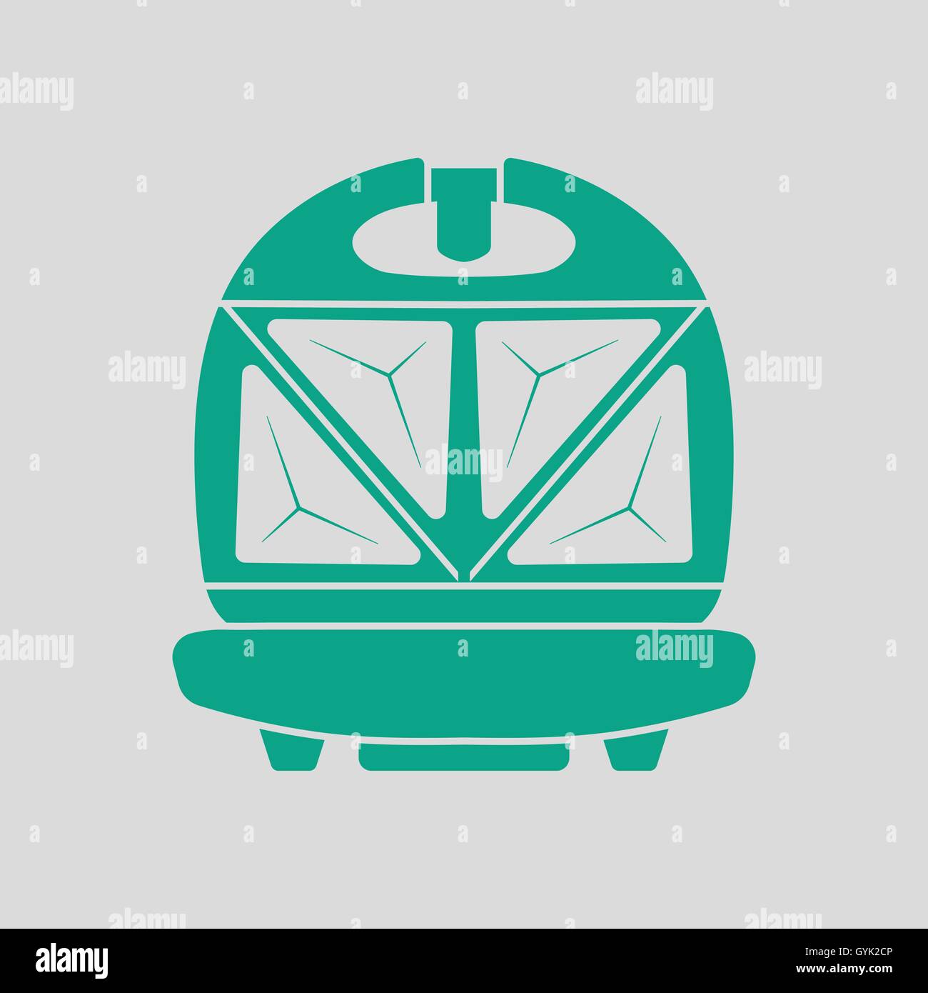 Kitchen sandwich maker icon. Gray background with green. Vector ...