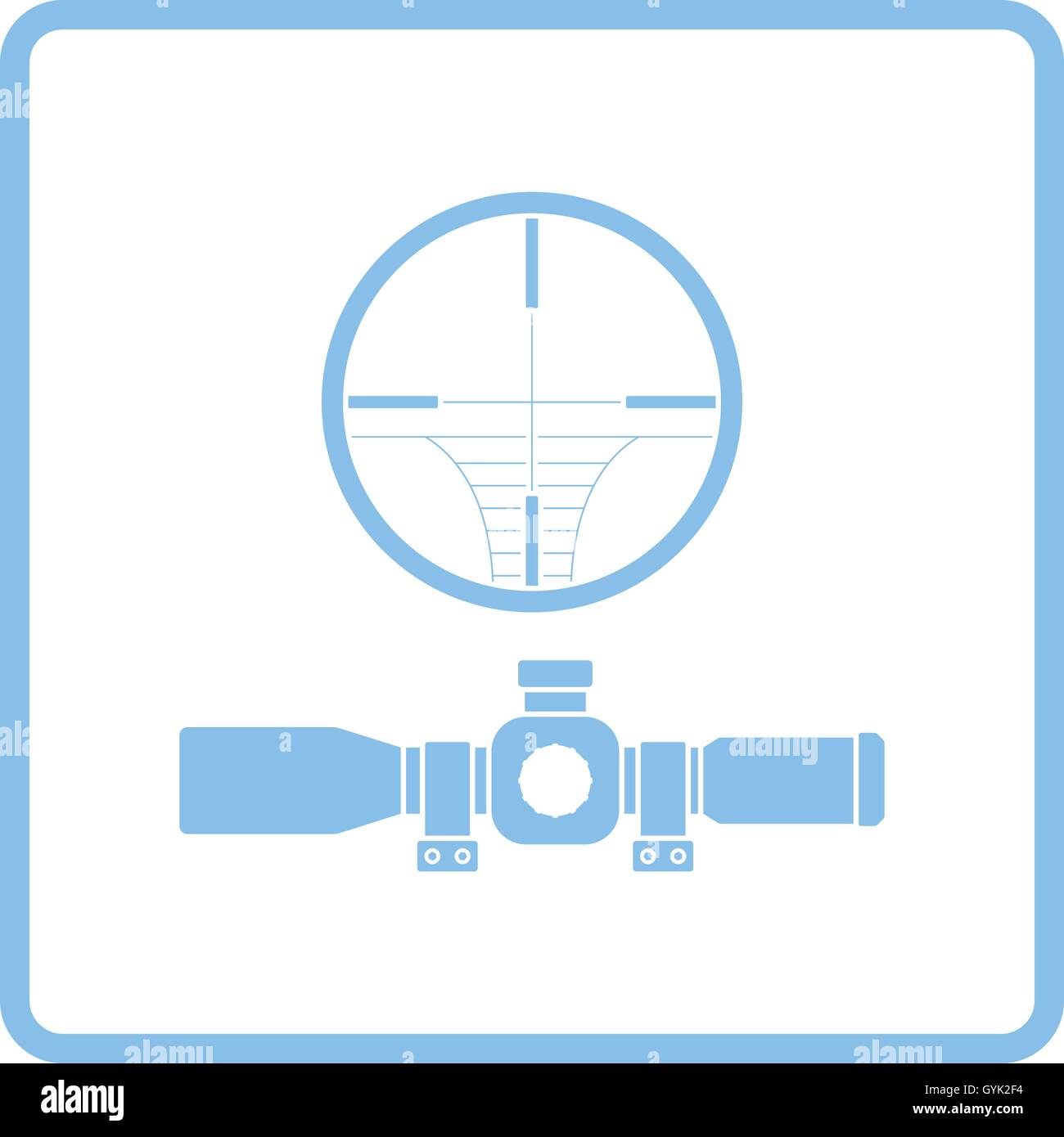 Scope icon. Blue frame design. Vector illustration Stock Vector Image ...