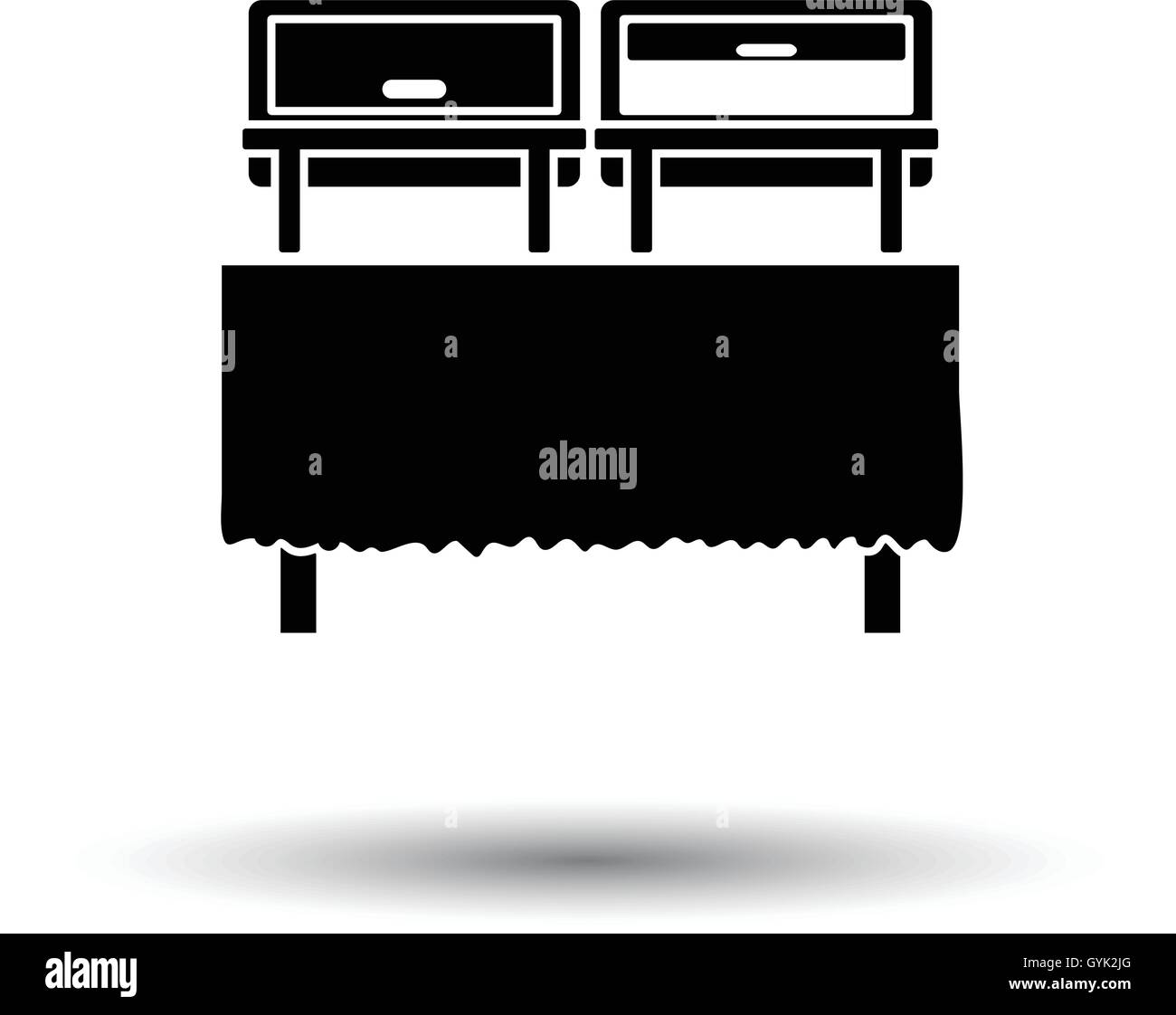 Chafing dish icon. White background with shadow design. Vector ...