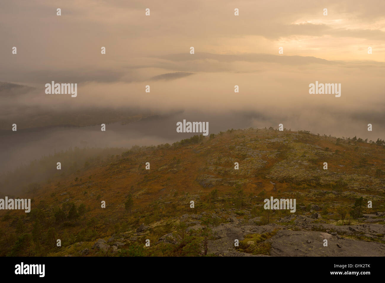 Mist over mountain lake hi-res stock photography and images - Alamy