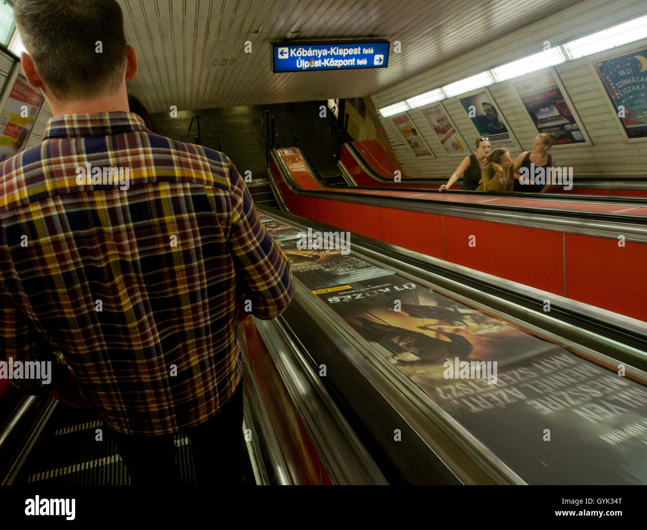 Passengers at the Budapest Metro subway.Hungary Stock Photo - Alamy