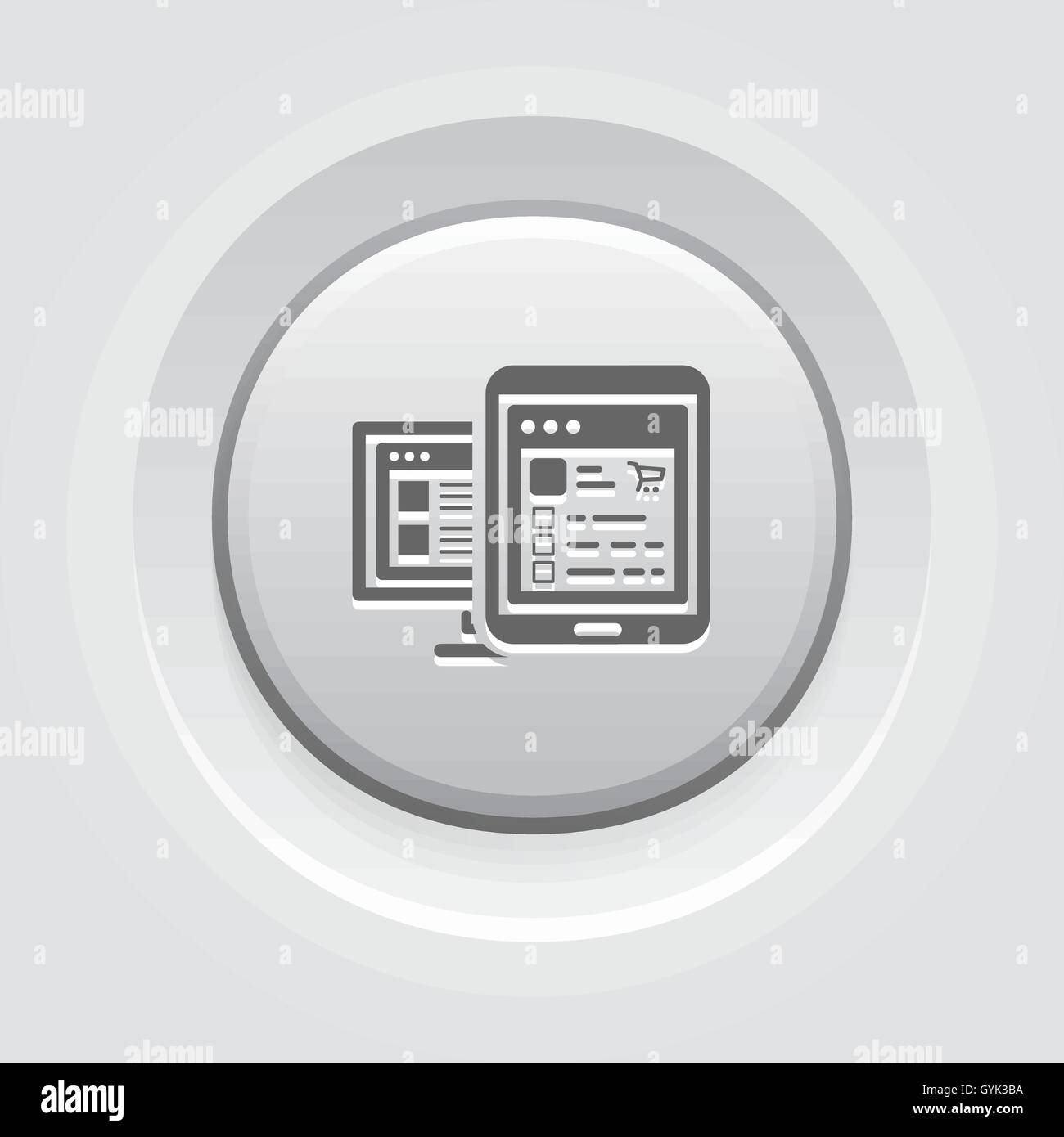 Shop APP Icon. Grey Button Design Stock Vector Image & Art - Alamy