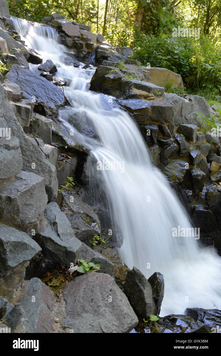 Waterfall in the Park Stock Photo - Alamy