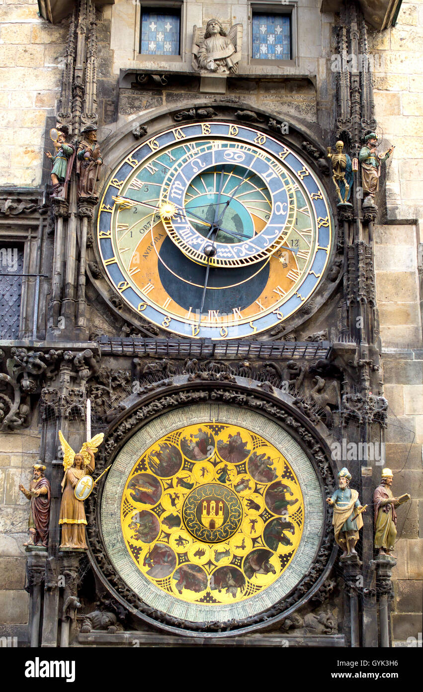 Prague astronomical clock Stock Photo - Alamy