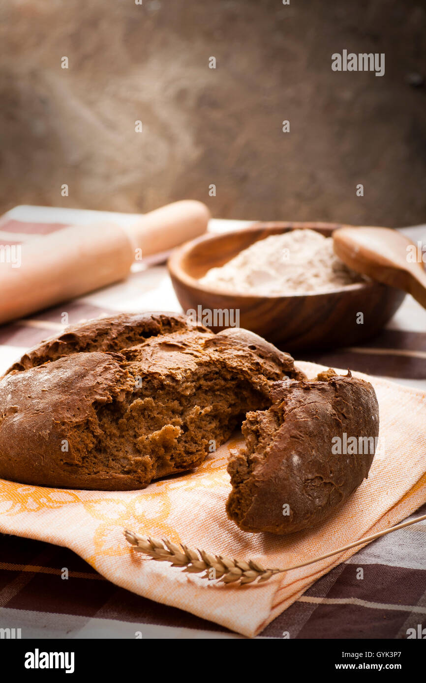 Rough rye bread Stock Photo - Alamy