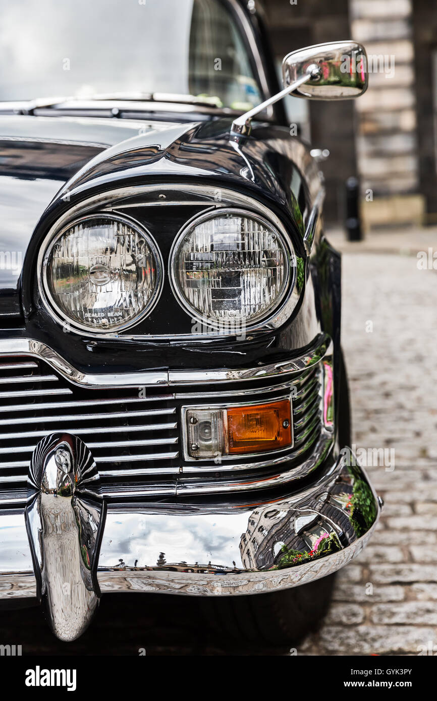 closeup picture of headlights from a classic car Stock Photo - Alamy
