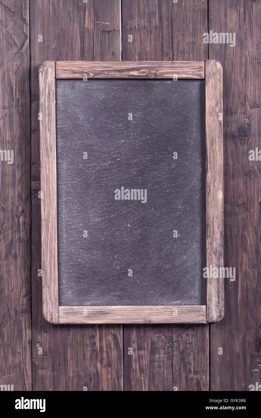 Rustic menu blackboard on wooden wall Stock Photo - Alamy