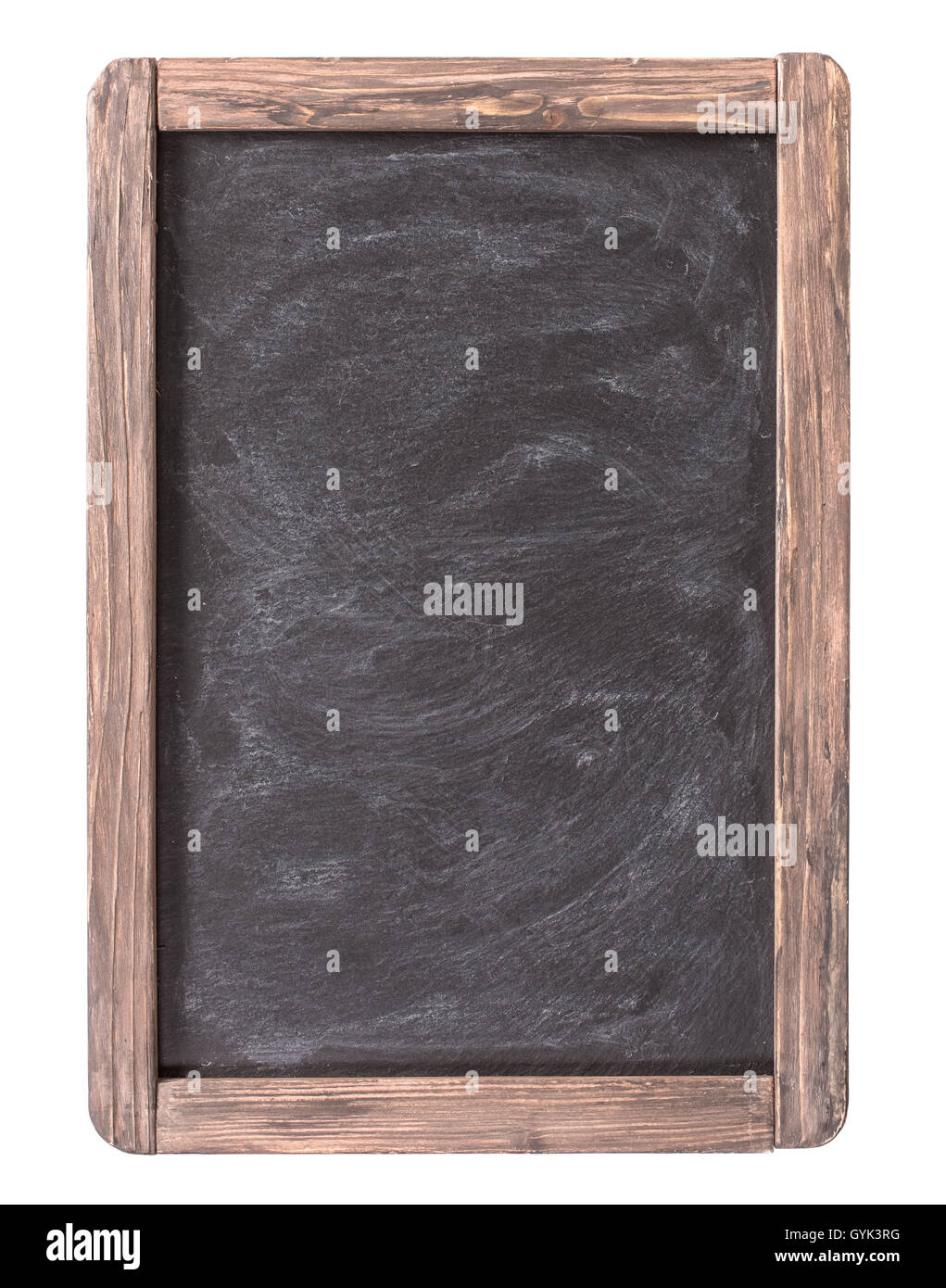 Rustic slate menu blackboard isolated Stock Photo - Alamy