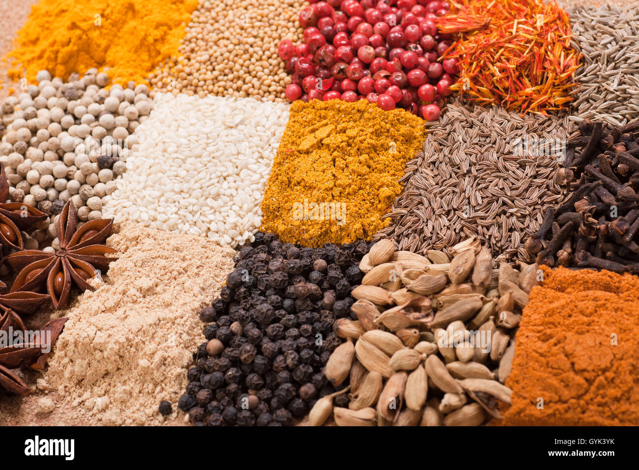 Set of various spices Stock Photo - Alamy