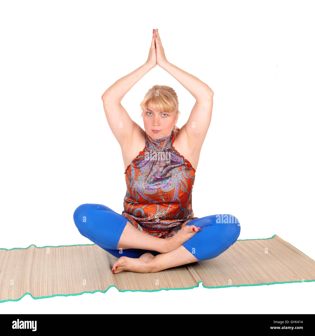 Blue yoga pants hi-res stock photography and images - Alamy