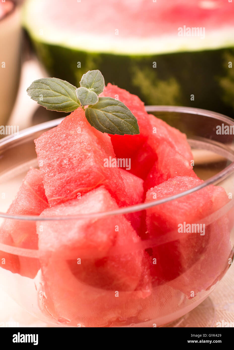 Sliced ripe watermelon closeup Stock Photo - Alamy