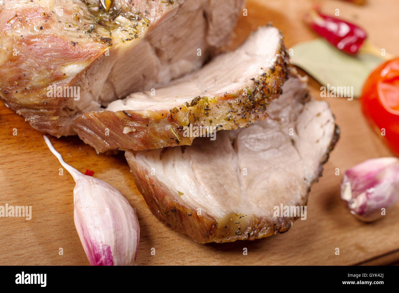 Sliced pork lunch meat hi-res stock photography and images - Alamy