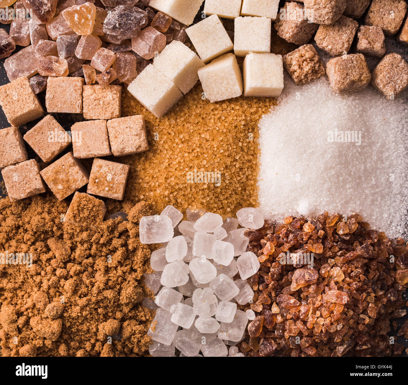 Some sorts of sugar Stock Photo - Alamy