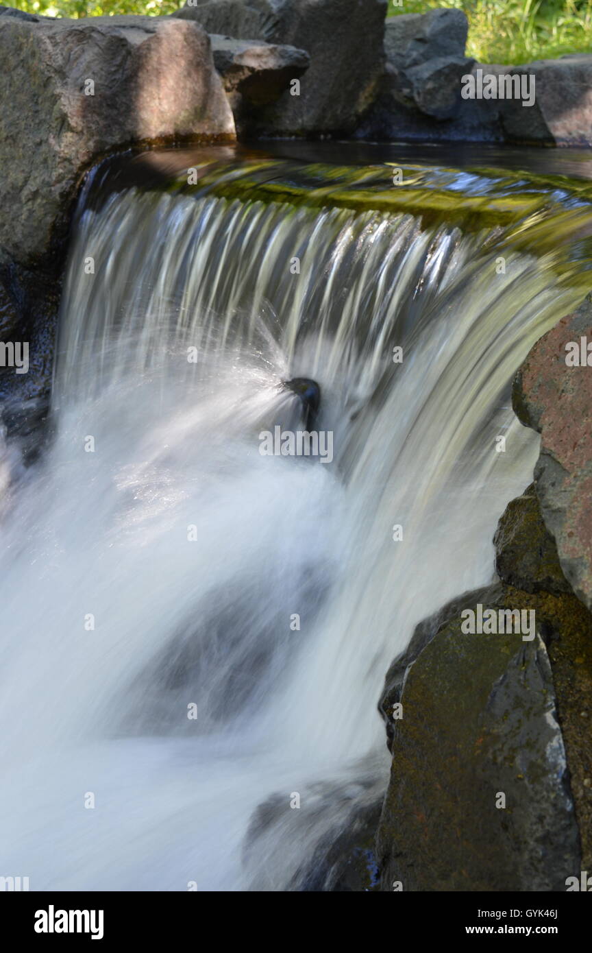 Waterfall in the Park Stock Photo - Alamy