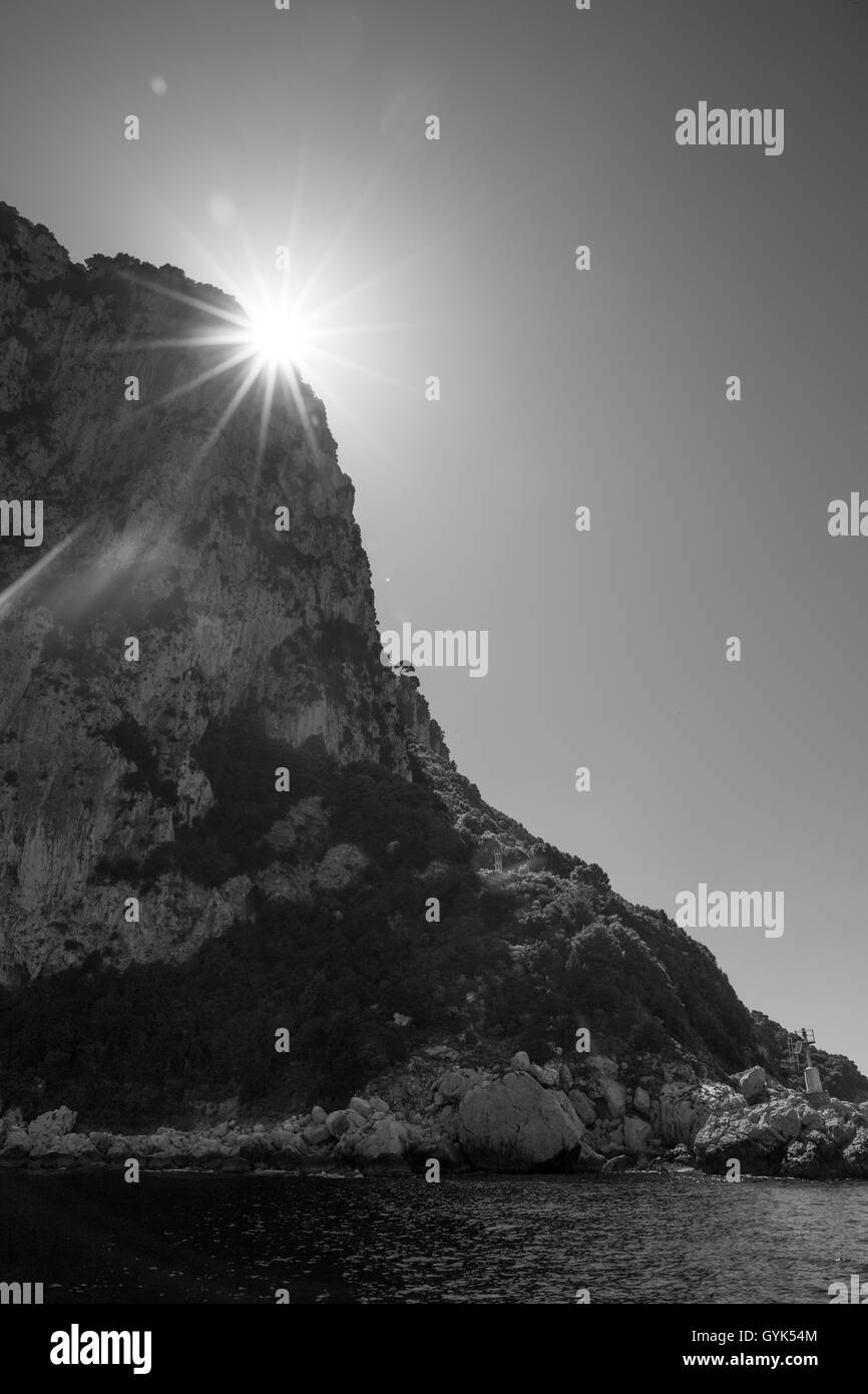 Capri ocean view Black and White Stock Photos & Images - Alamy