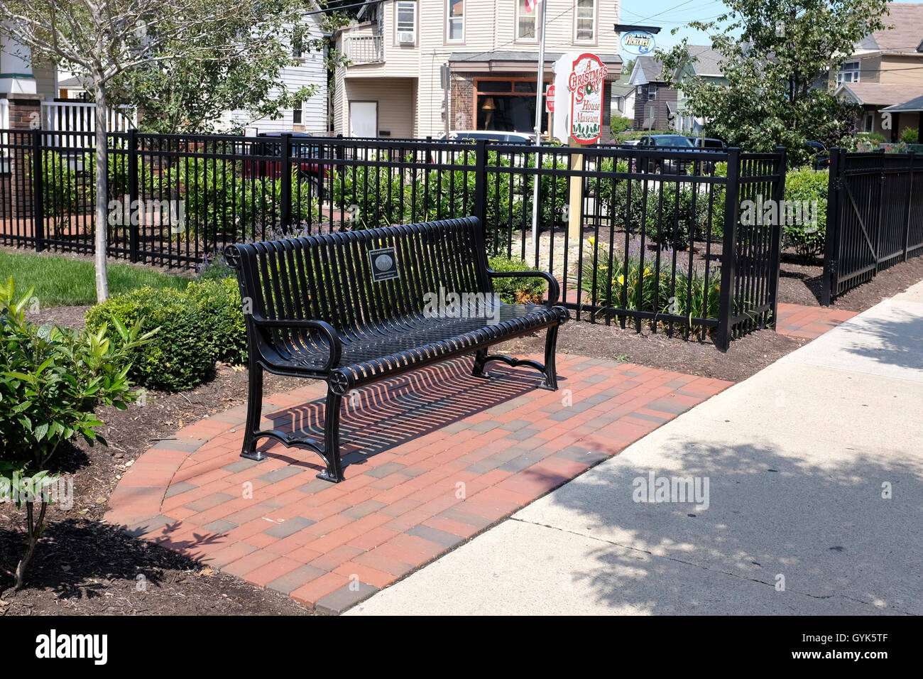 Mr. Clark's Cameo bench - Bob Clark Bench in front of A Christmas Story ...