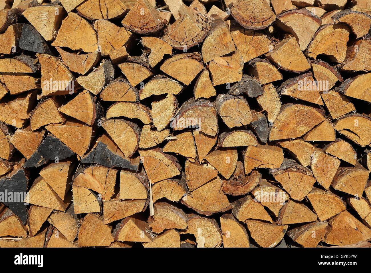 Log Pile Closeup Stock Photo - Alamy