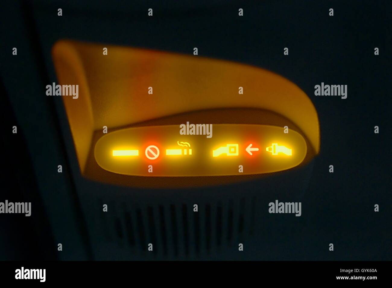 Plane warning signs Stock Photo - Alamy