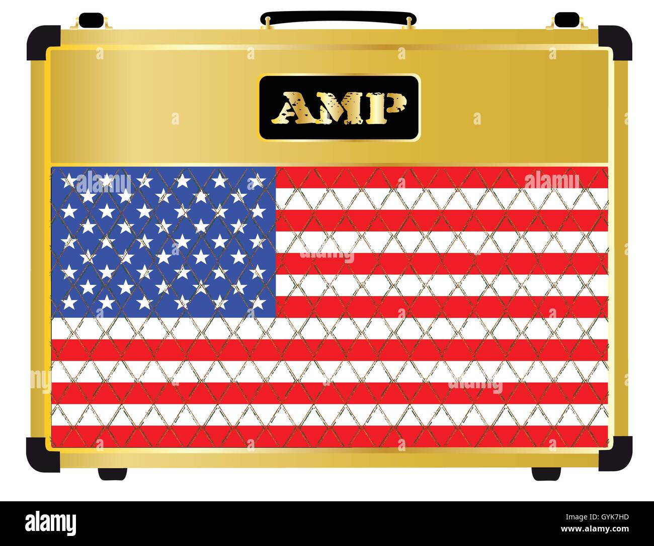 Old guitar amplifier Stock Vector Images - Alamy