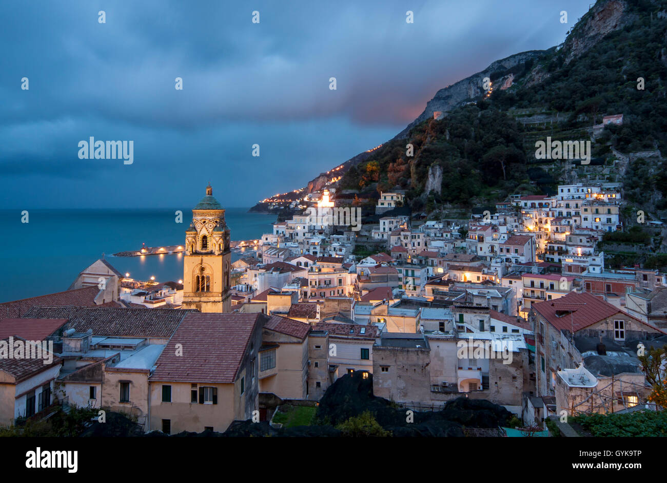 Amalfi Village By Night High Resolution Stock Photography and Images ...