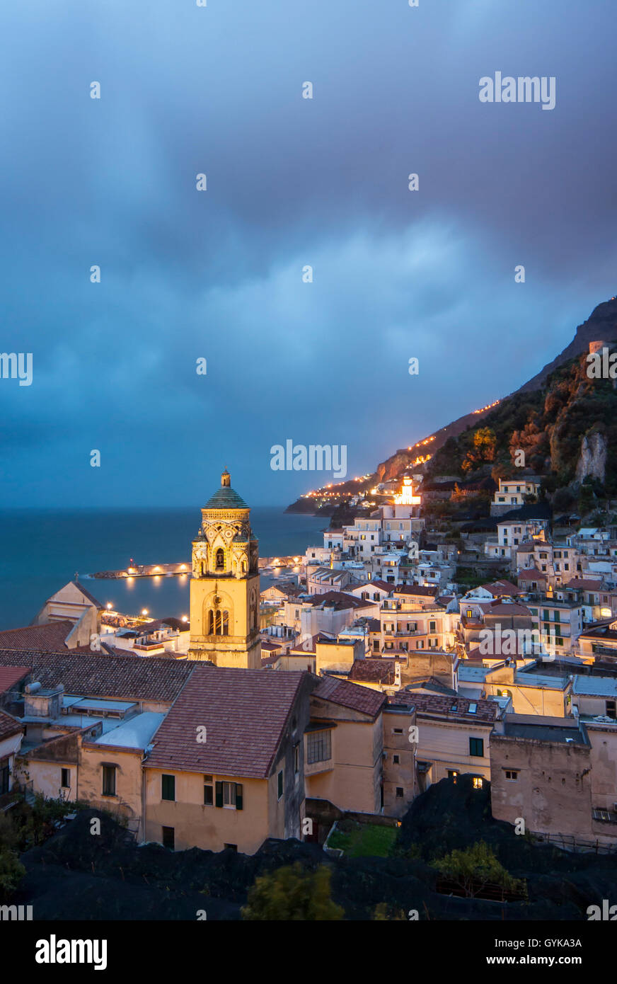 Amalfi coast italy night hi-res stock photography and images - Alamy