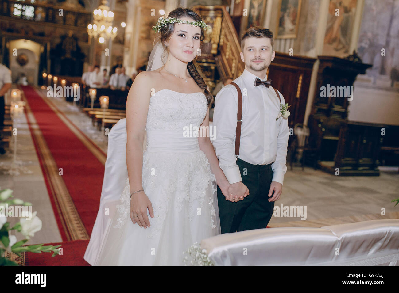 wedding church couple Stock Photo - Alamy