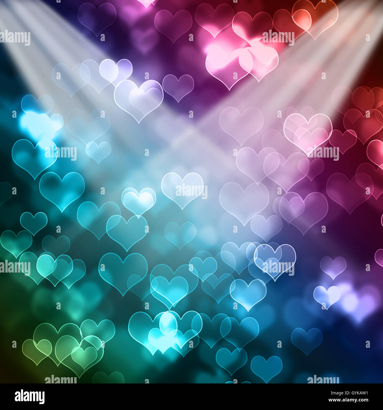 bright colorful valentines day bokeh background Stock Photo - Alamy