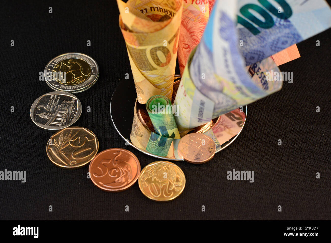 Money down the drain concept. Money lost. Money spent unwisely ...