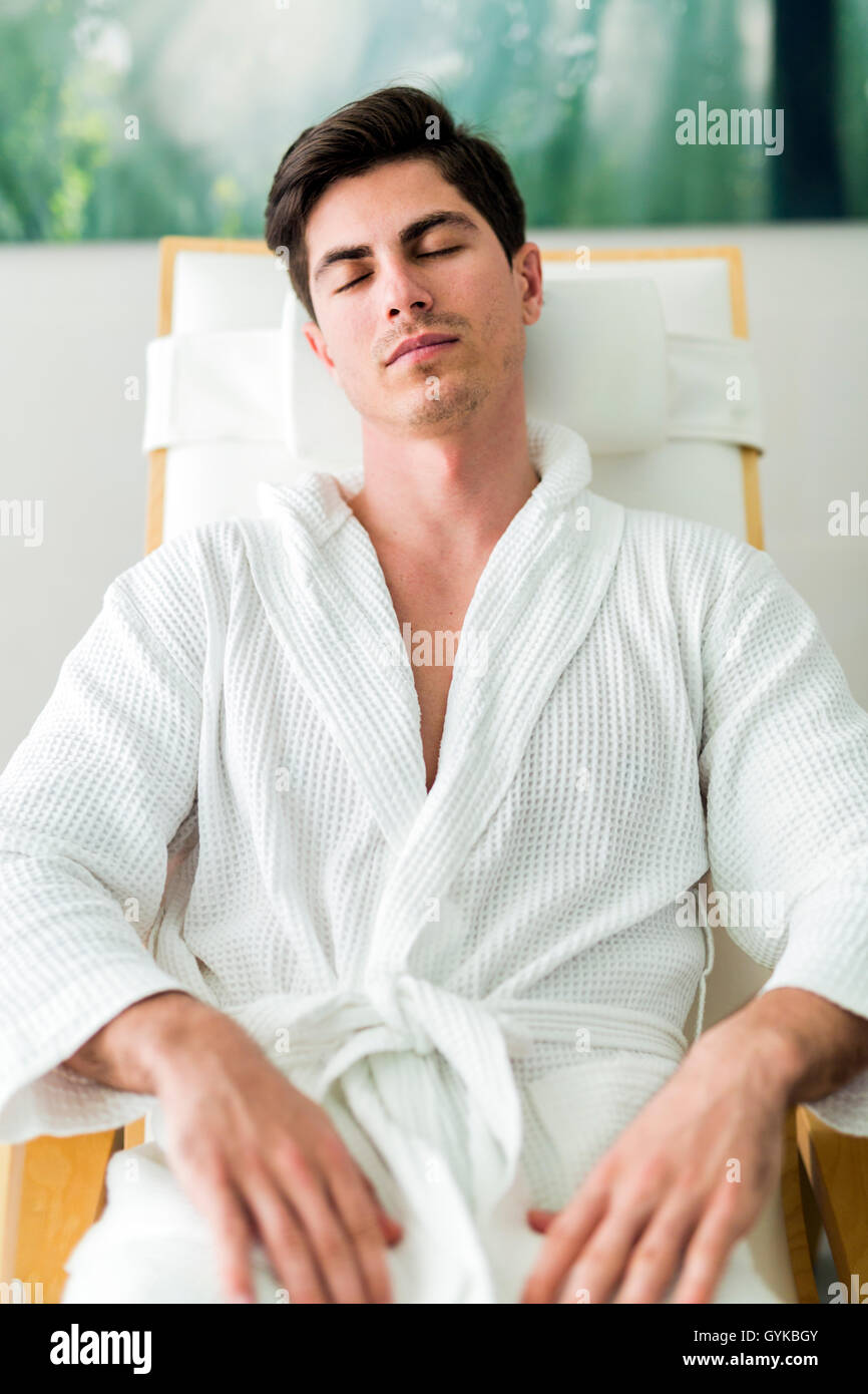 A handsome man relaxing in peace and tranquility Stock Photo - Alamy