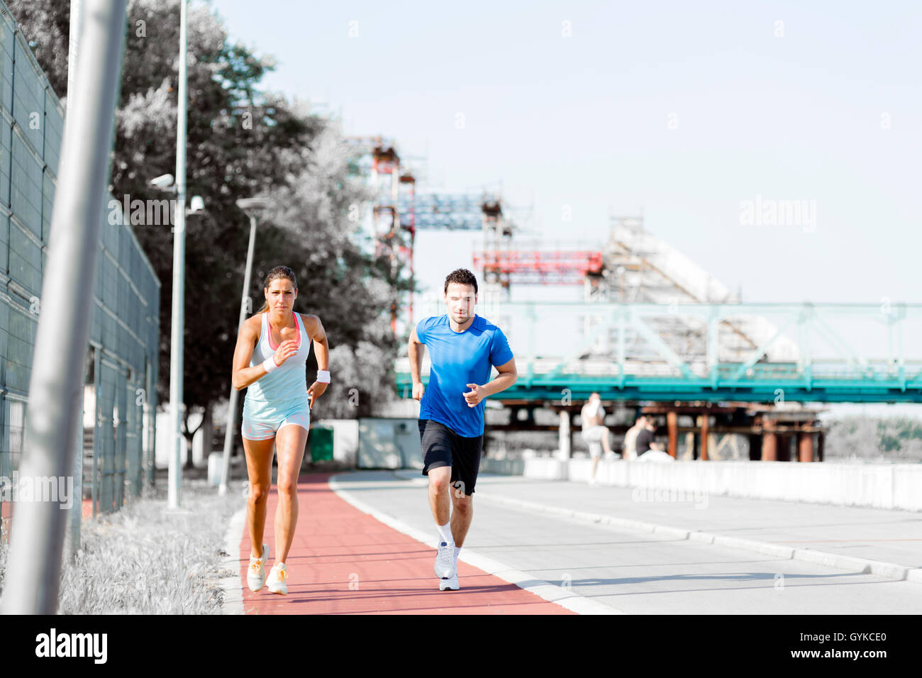 Man running on a track hi-res stock photography and images - Alamy