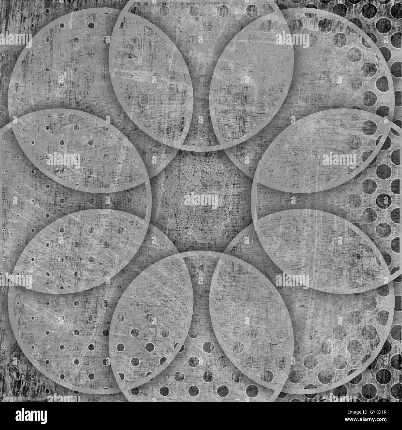 Abstract orange circles design Black and White Stock Photos & Images ...