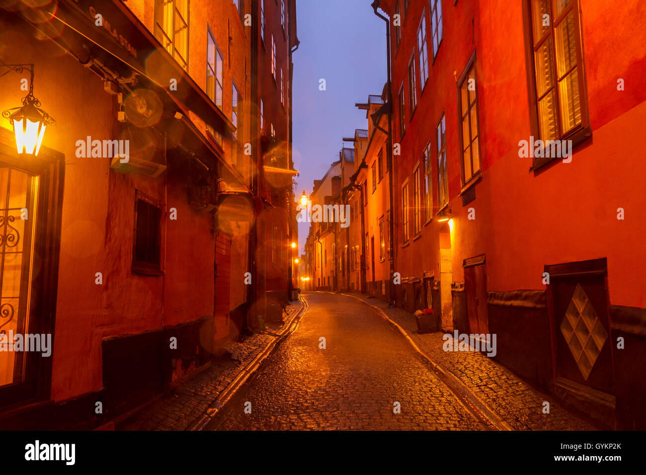Gamla Stan at night, Stockholm Stock Photo - Alamy