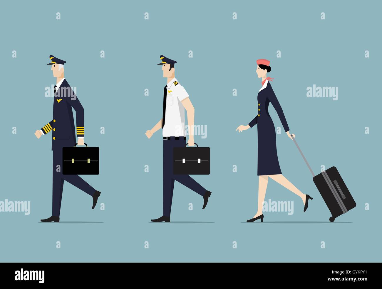 Pilot first officer Stock Vector Images - Alamy