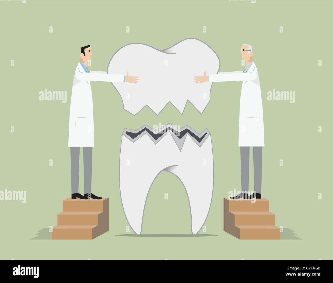 Broken tooth Stock Vector Images - Alamy