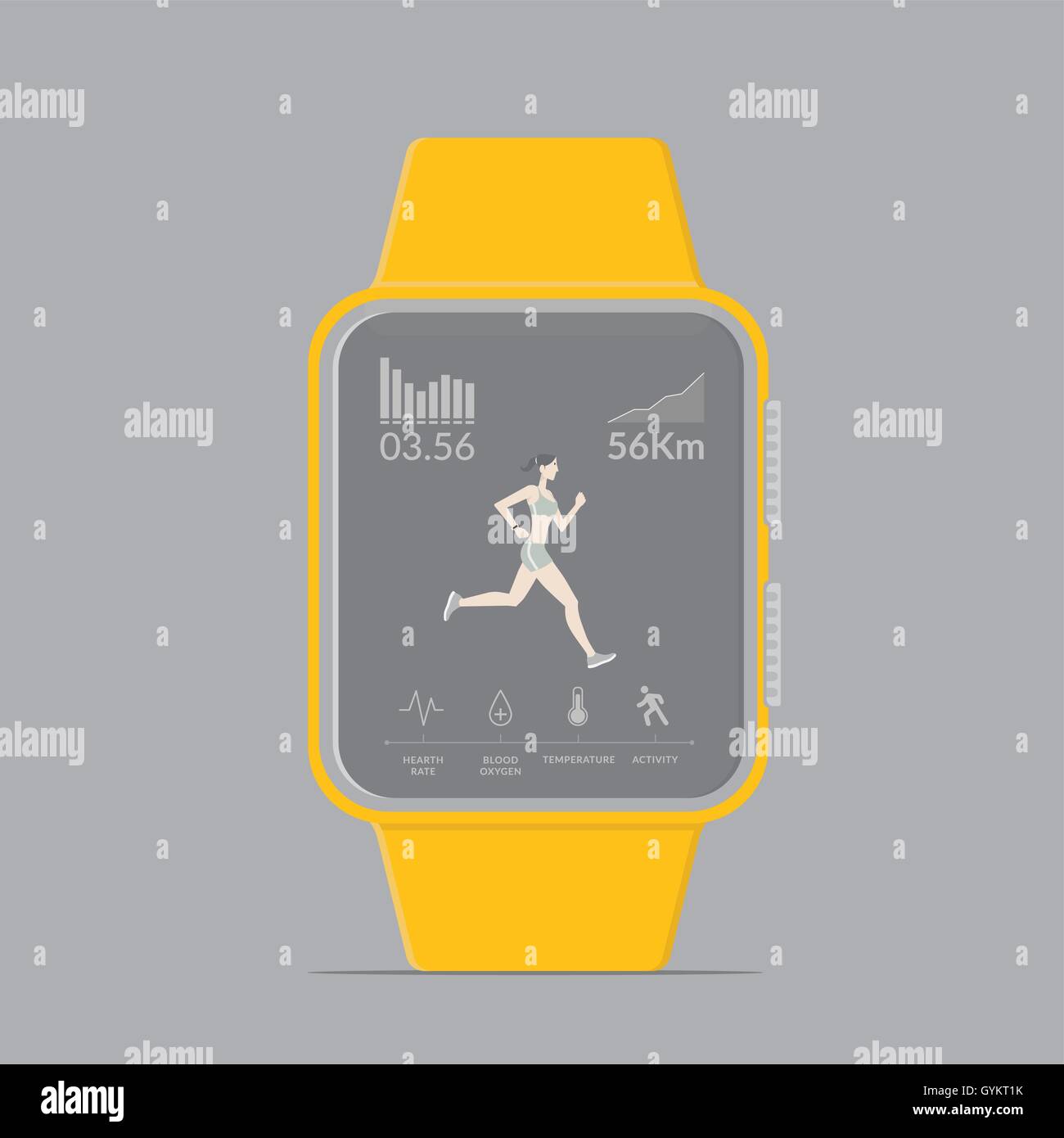 Cartoon smart watch wearable technology hi-res stock photography and ...