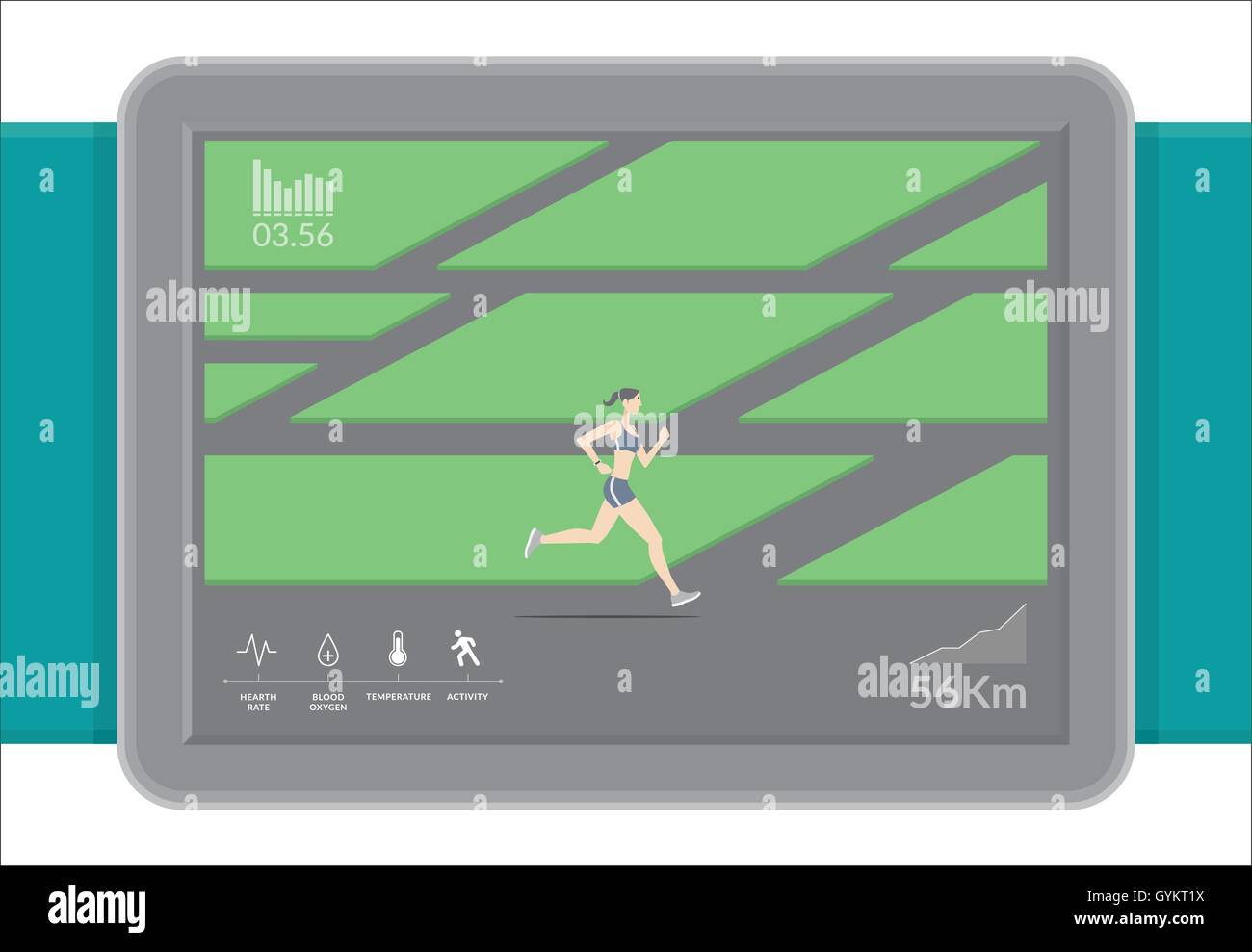 Cartoon smart watch wearable technology Stock Vector Images - Alamy