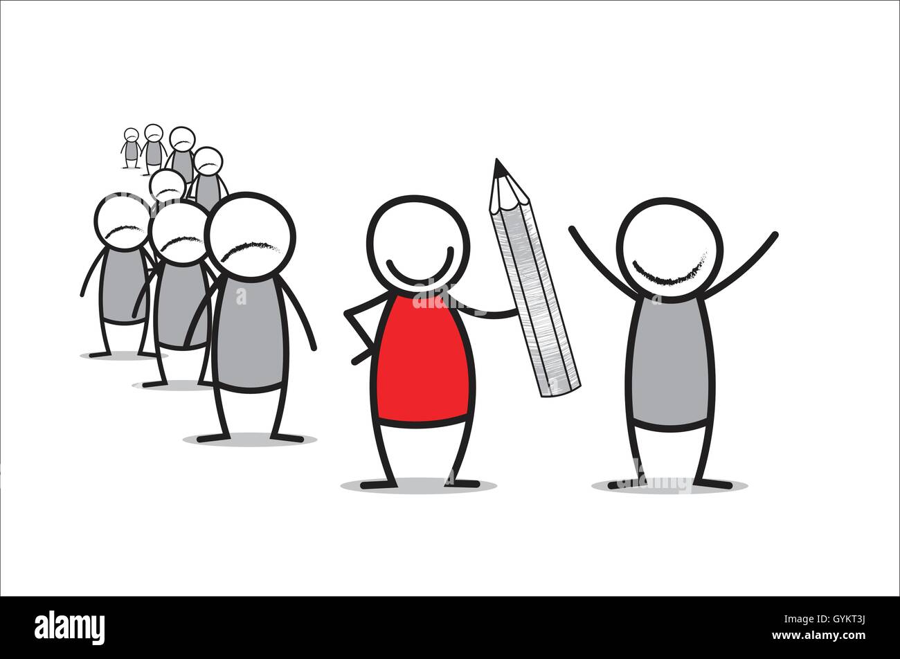 The man who makes people happy Stock Vector Image & Art - Alamy