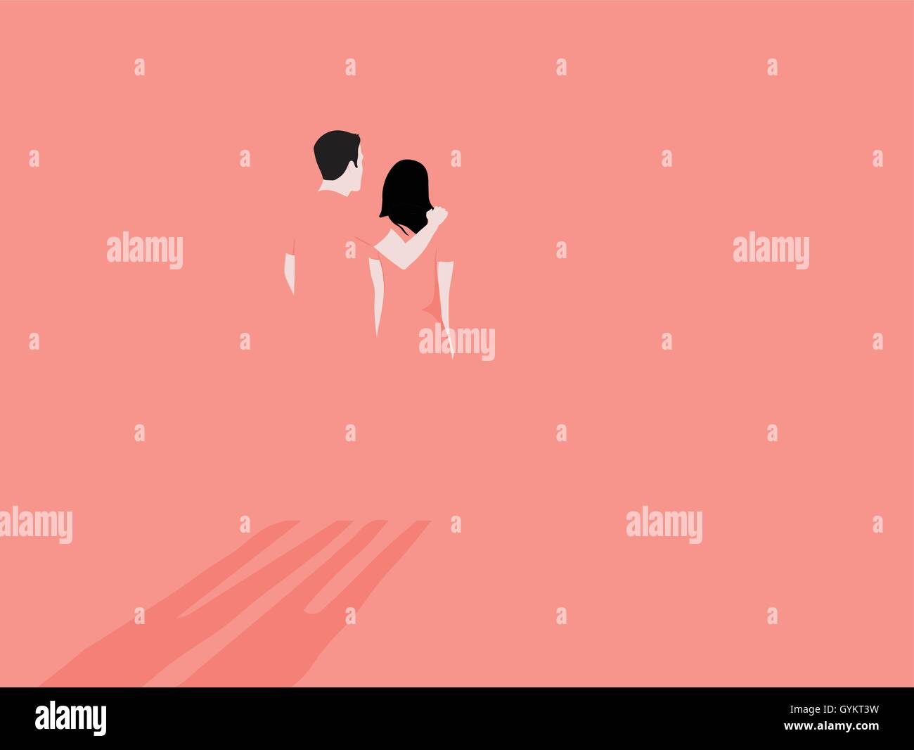 Happy couple engaged in Stock Vector Images - Alamy