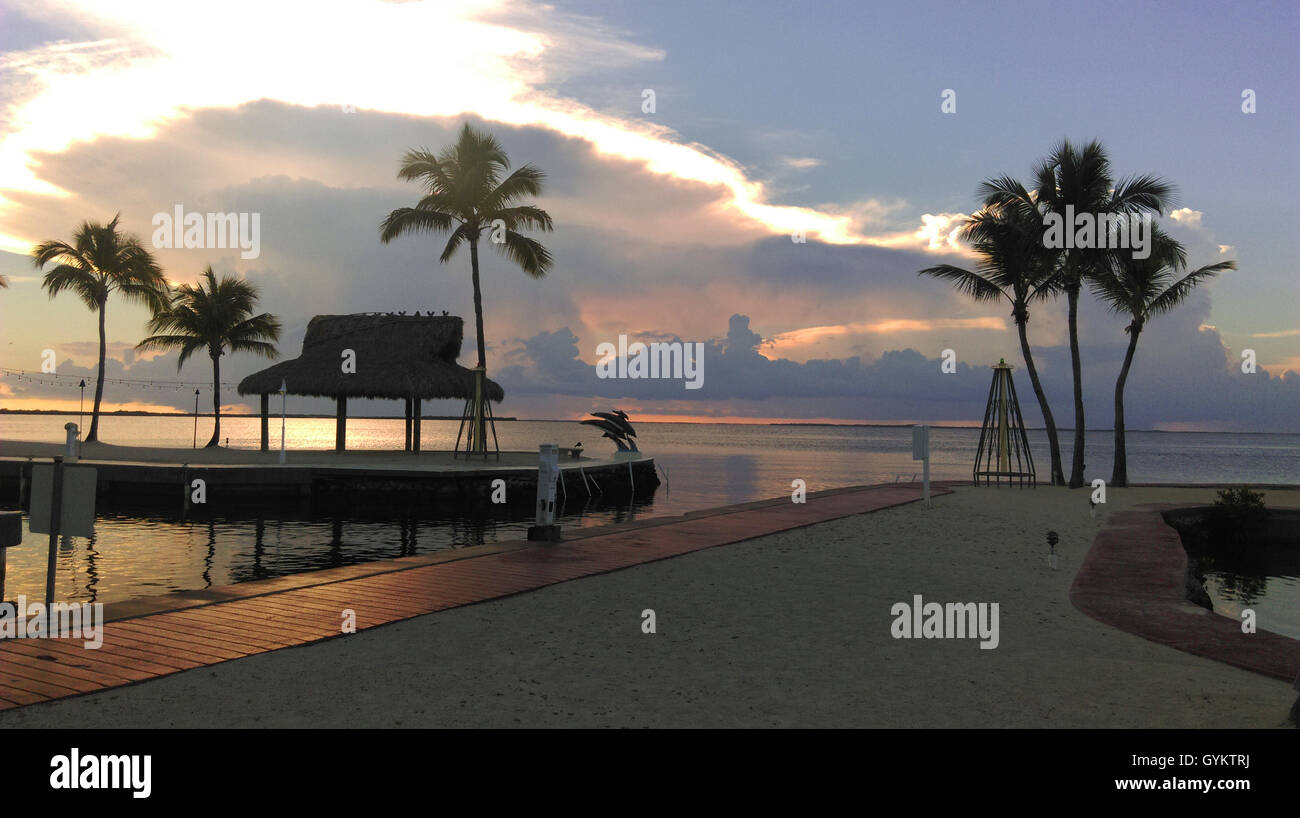 sunset in Key Largo Stock Photo - Alamy