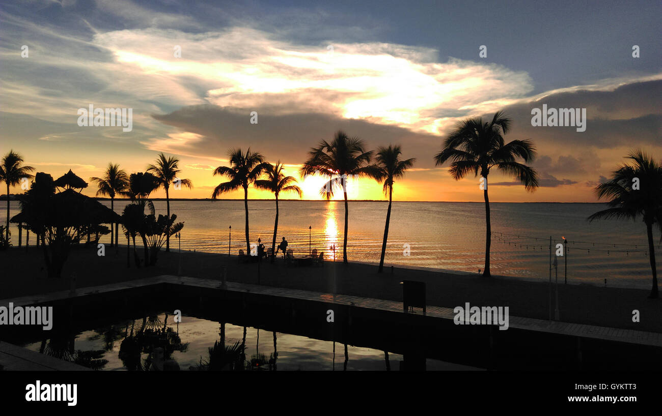 sunset in Key Largo Stock Photo - Alamy