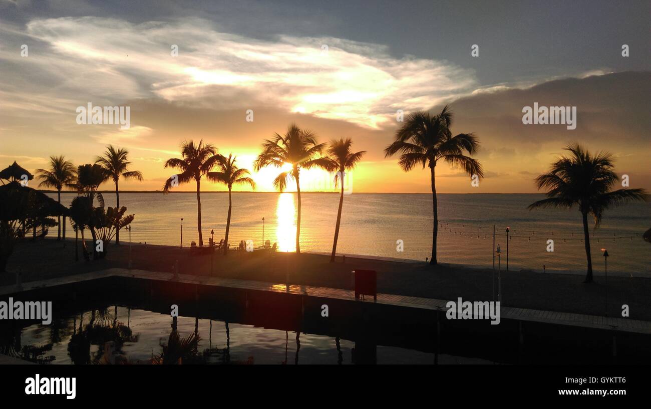 sunset in Key Largo Stock Photo - Alamy