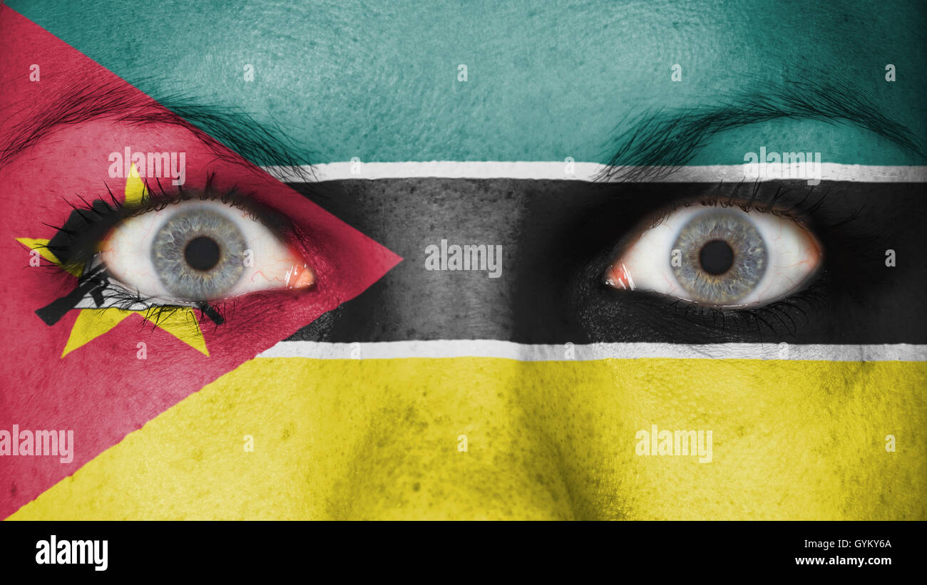 Close up of eyes with flag Stock Photo - Alamy