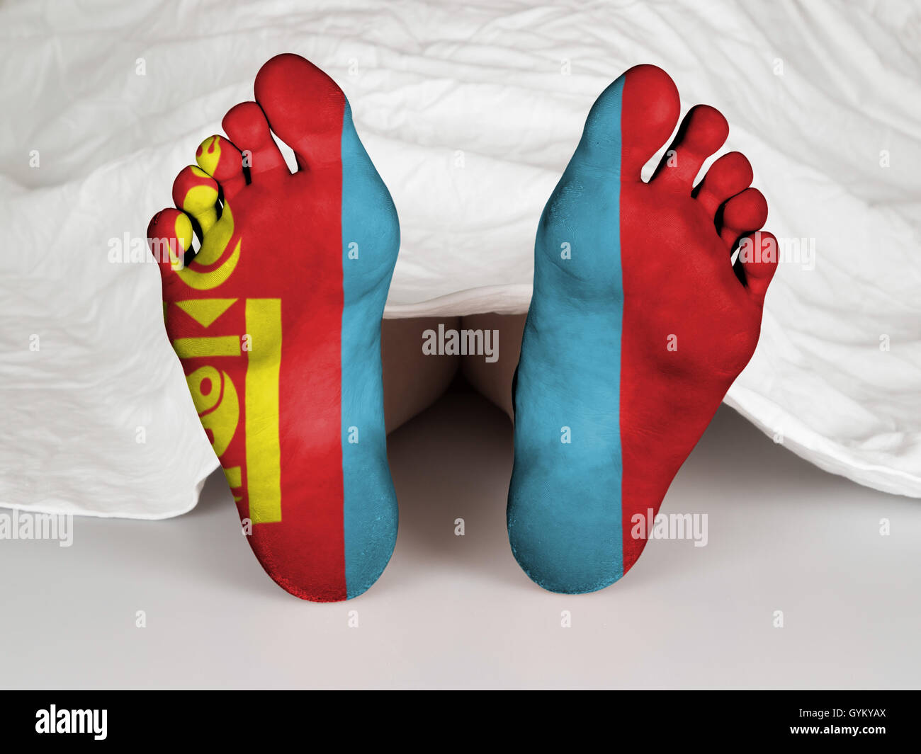 Feet with flag Stock Photo - Alamy