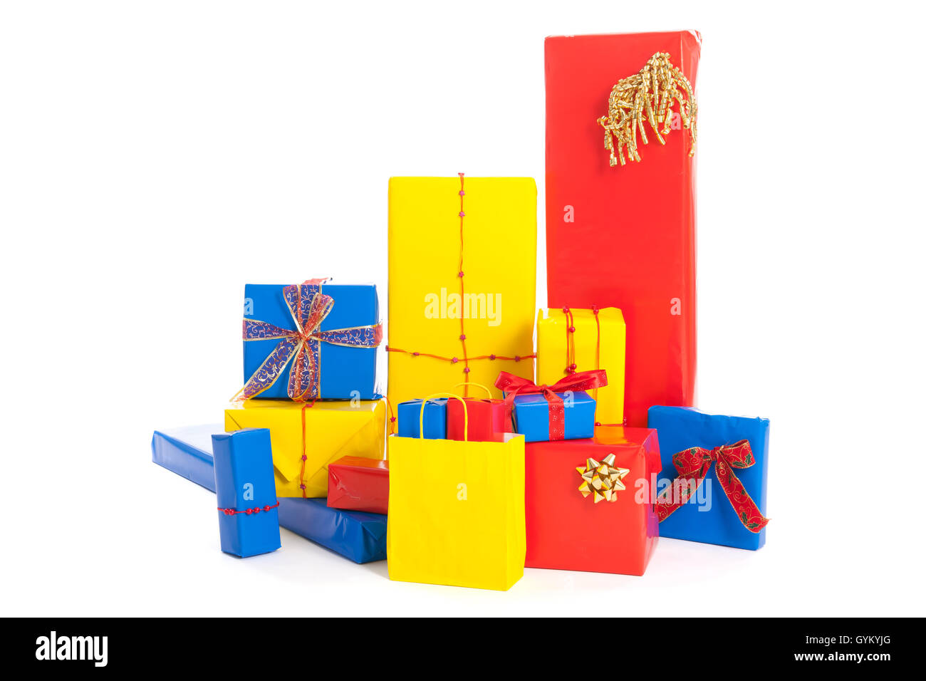 Many Christmas gifts Stock Photo - Alamy