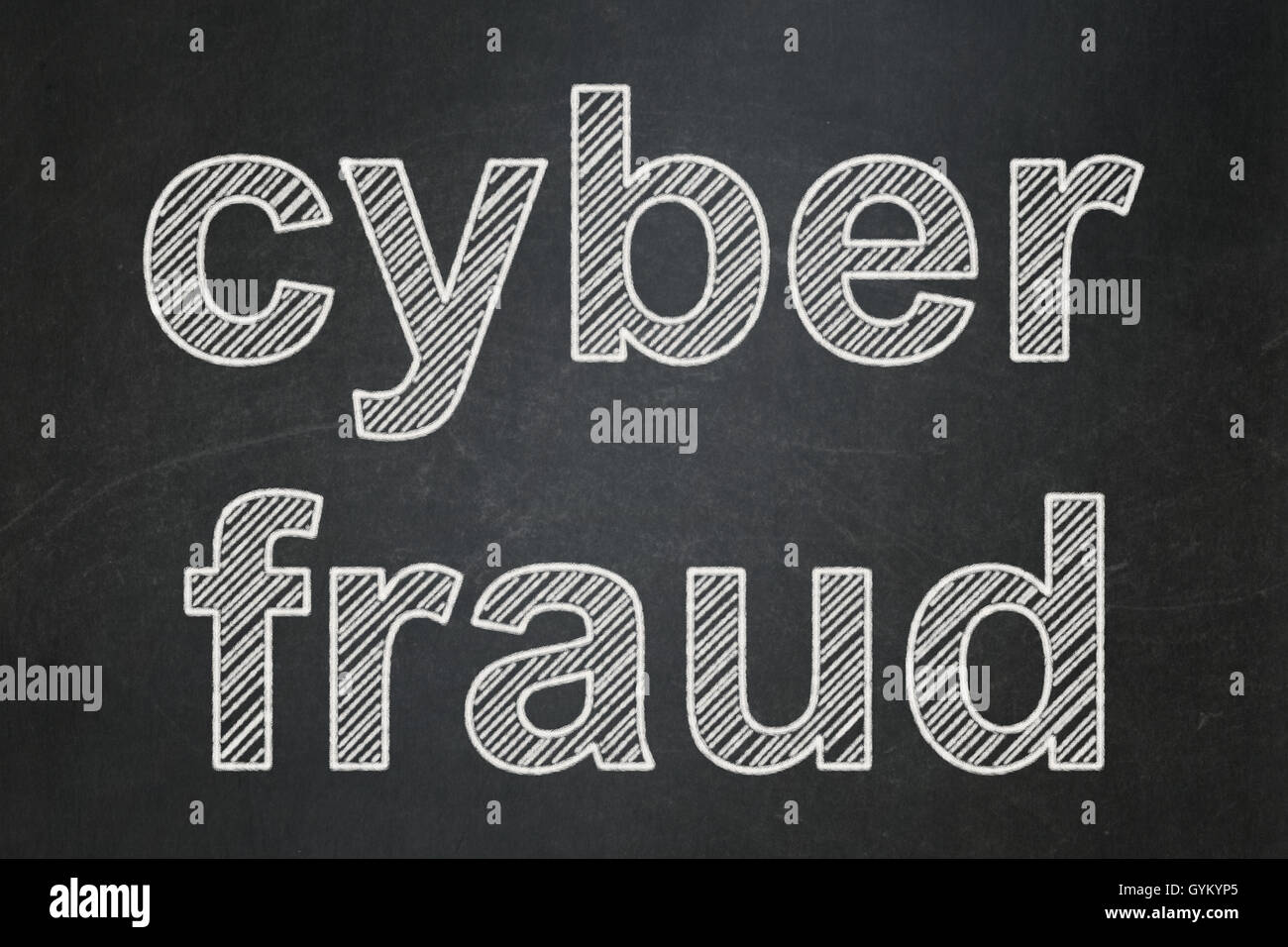 Safety concept: Cyber Fraud on chalkboard background Stock Photo - Alamy