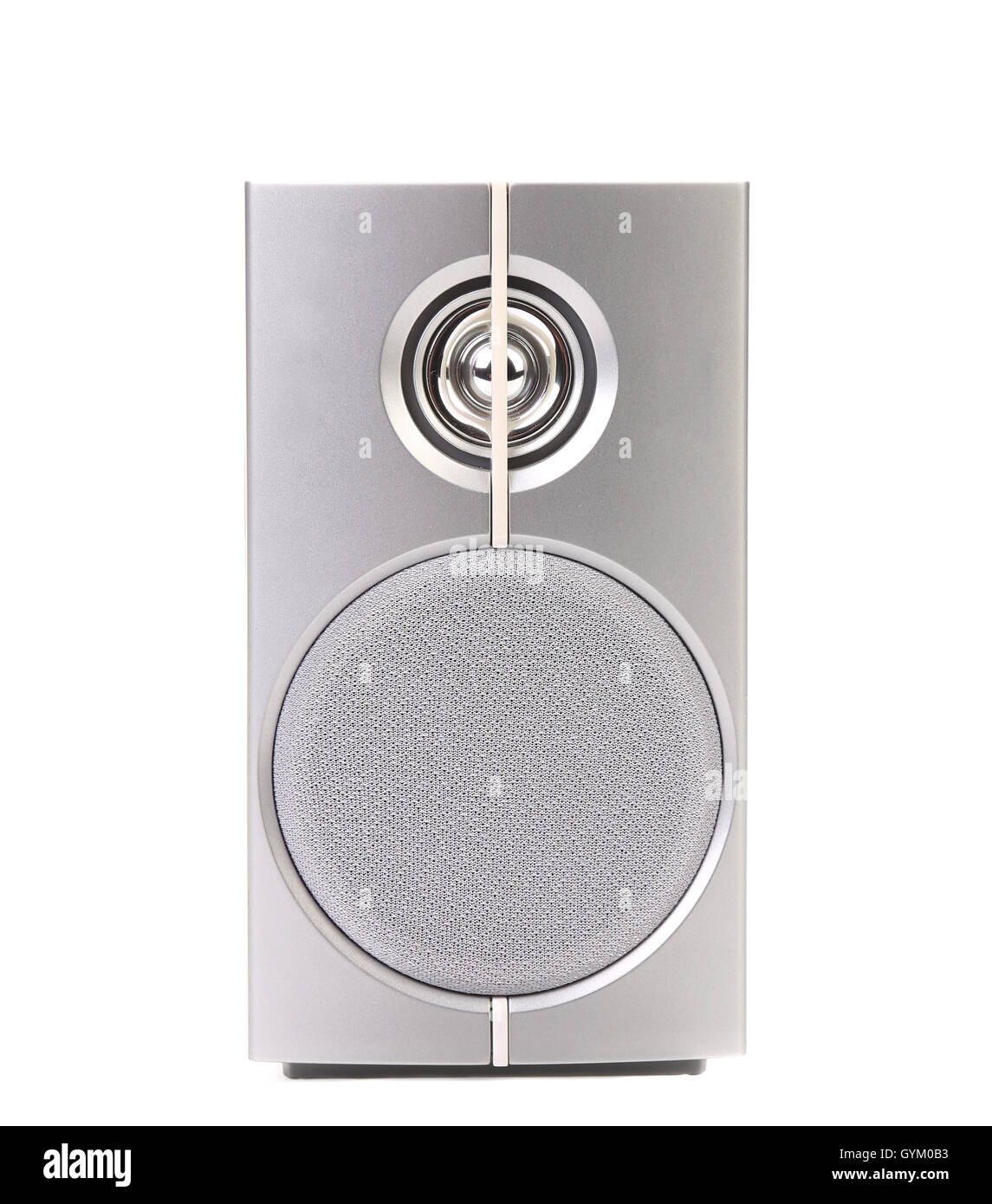 Close up of gray sound speaker Stock Photo - Alamy