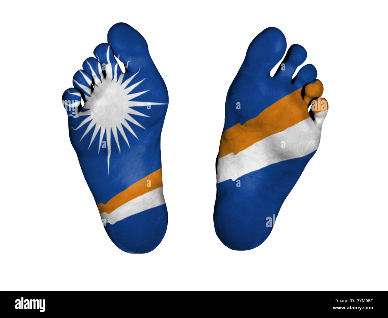 Feet with flag Stock Photo - Alamy