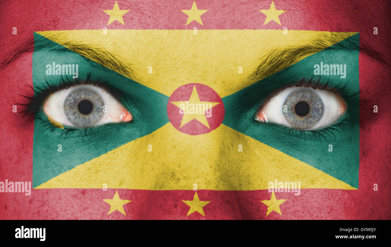 Close up of eyes with flag Stock Photo - Alamy