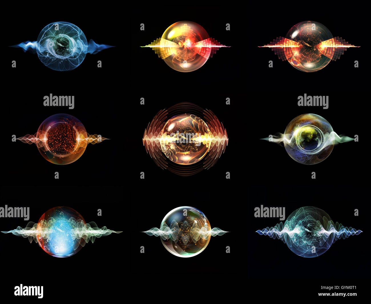 Glow of Wave Particle Stock Photo - Alamy